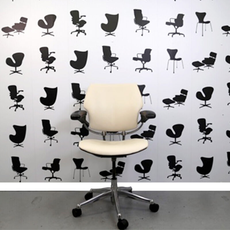 Humanscale Freedom Low Back Task Chair in Cream Leather - CorporateSpec